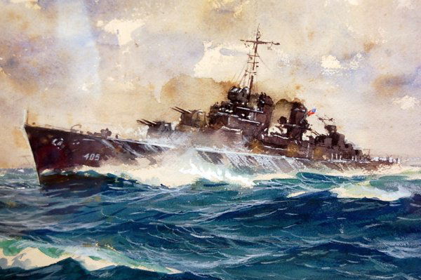 105:* Late addition* W/C USS Rowan DD 405, destroyer