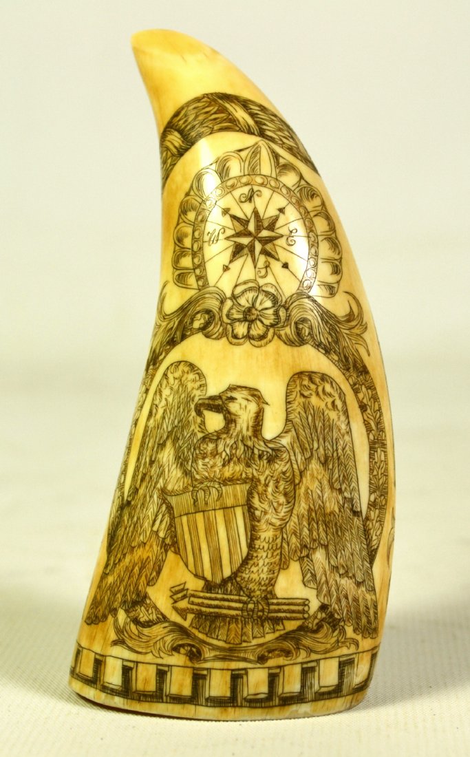 Scrimshaw, Nantucket Whale Ship, Whale Tooth