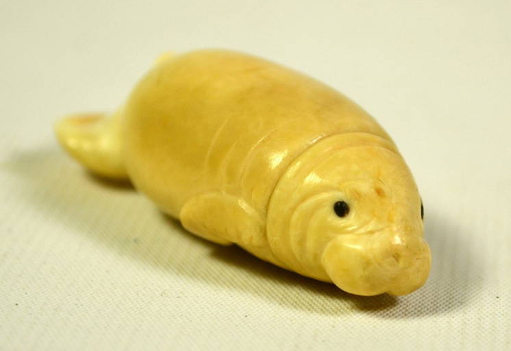 Snuff Box, Carved Manatee from Whale Tooth - Feb 17, 2013 | LOUIS J ...