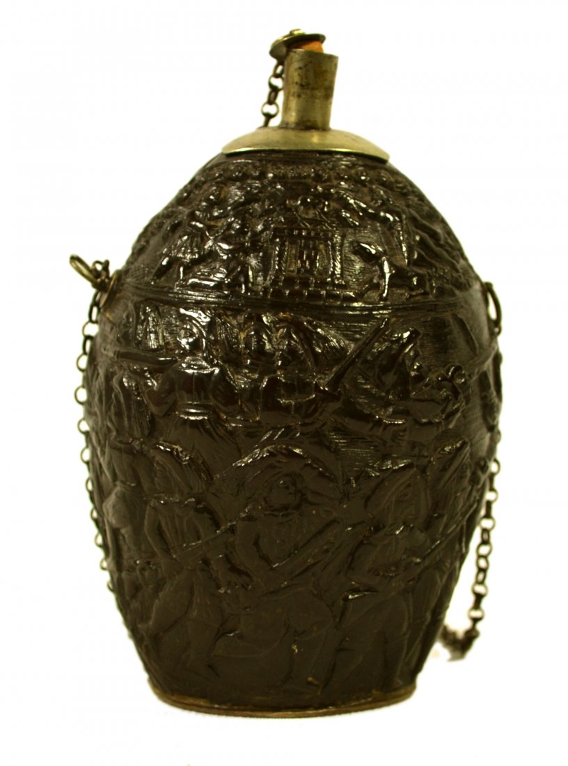 Coconut Flask, Battle Scene, 18th century - Feb 17, 2013 | LOUIS J ...