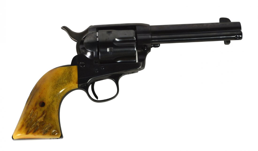 Pistol, Colt, .38cal, SAA c. 1895, stag grips
