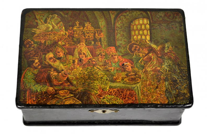 Box, Russian Lacquer Boyars Wedding, c. 1900 - Aug 11, 2013 | LOUIS J ...