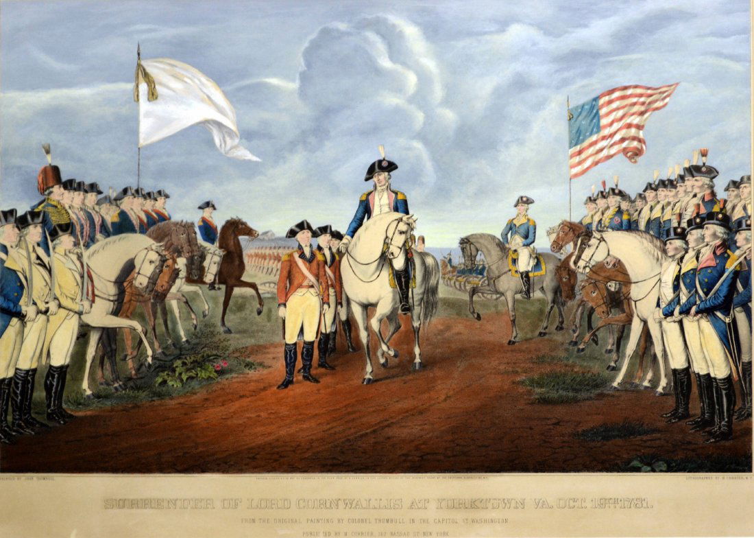 Lithograph, "Surrender of Lord Cornwallis"