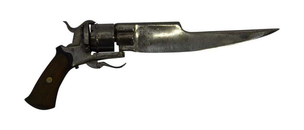Revolver with Blade, Pinfire, Dumonthier, c. 1865