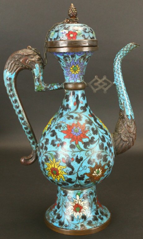 Ming Dynasty Cloisonne Tea Pot, 15th century