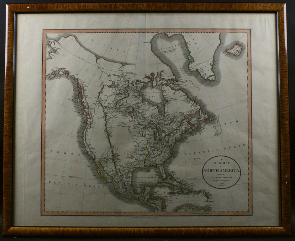 Map, New Map of North America, J. Cary, 1806