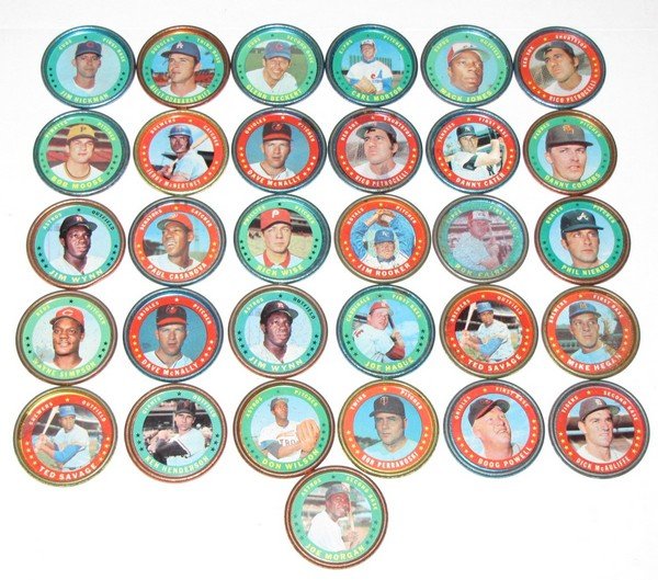 1007: 1970's Topps Baseball Coins - 31pc LOT