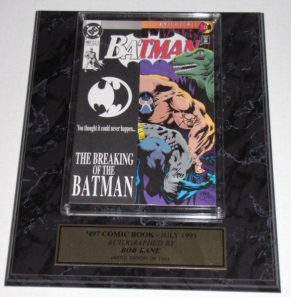 Batman 497 Signed Bob Kane LE Comic Book 104/1993 - Jul 11, 2009 ...