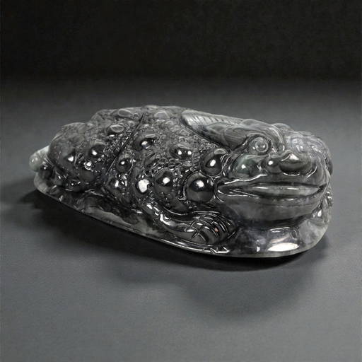 A Chinese Hetian "mo Yu" Jade Frog, 20th Century, 72fb