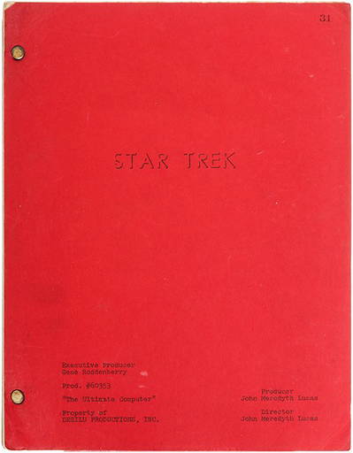 Star Trek: Tos Original "the Ultimate Computer" Script