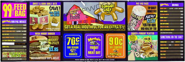 Mooby's Restaurant Menu