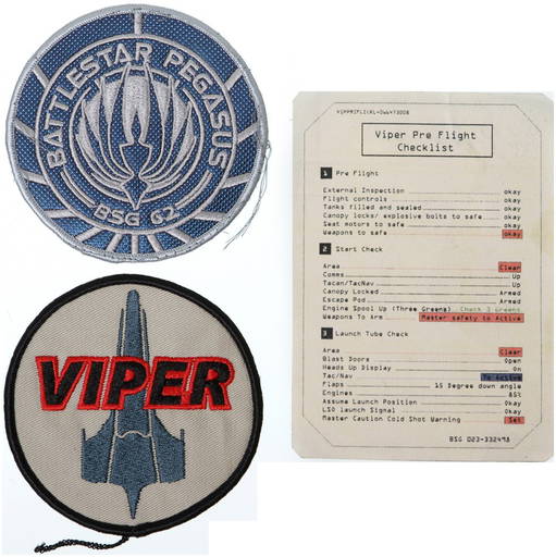 Battlestar Galactica Viper And Pegasus Patch Set