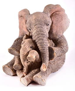 Paw Prints "elise & Marigold" Elephants Figurine