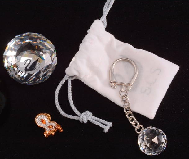 Swarovski Scs Paperweight, Mask Lapel Pin & More