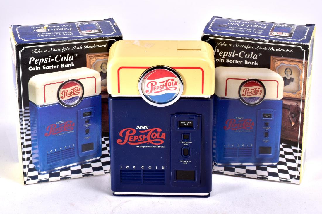 Three 1998 Pepsi Cola Coin Sorter Banks