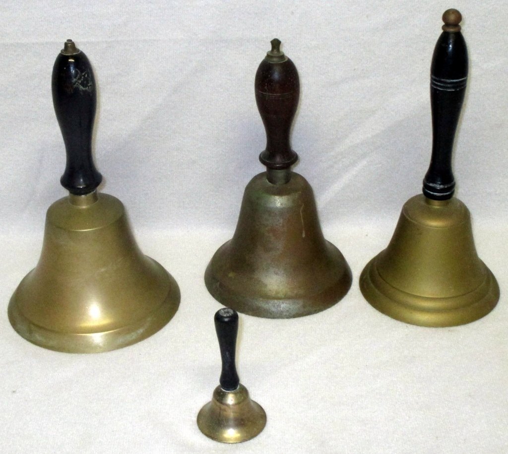 4 Brass School Bells