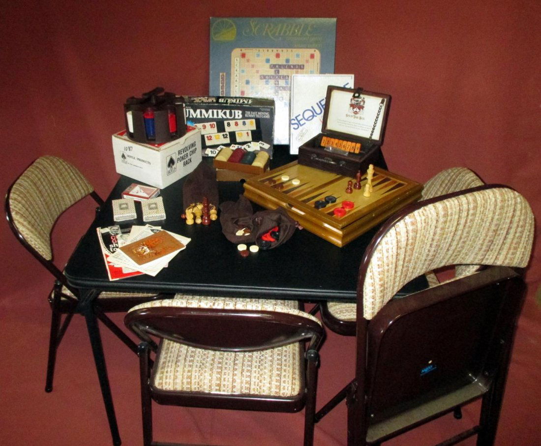 Card Table/4 Chairs And Games & Cards