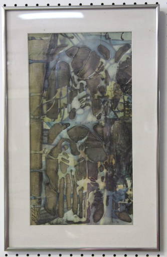 Ron Linder Acrylic Collage Painting