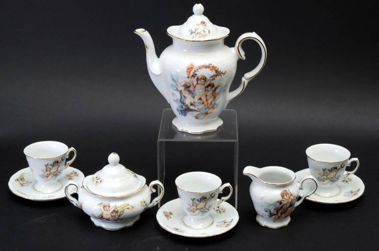 Trisa Porcelain Cherub Tea Set