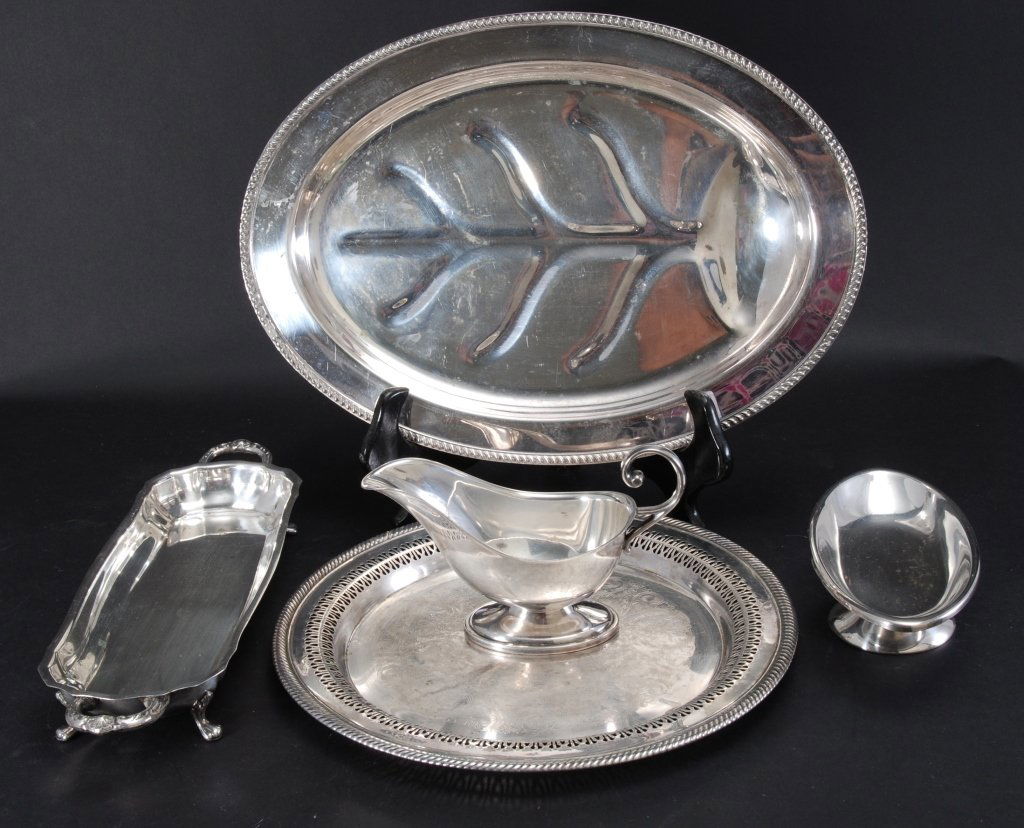 Silverplate Meat Platter & Servers
