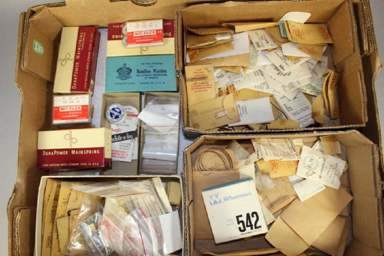 Large Group Of New Old Stock Pocket Watch Mainsprings