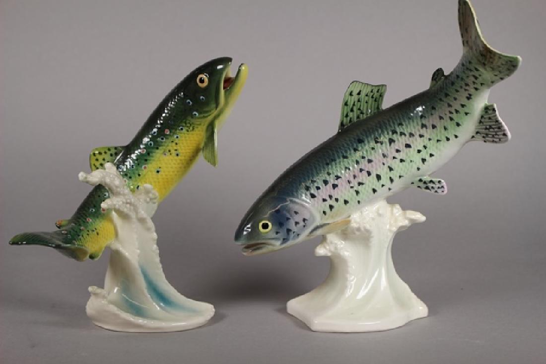 Two Goebel Trout Fish Figurines