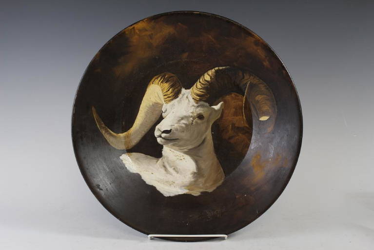 Jene Rene Hand Painted Dull Ram Gold Sifting Pan