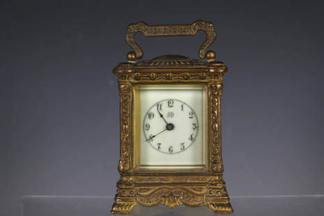 Jennings Brothers Bronze Carriage Clock