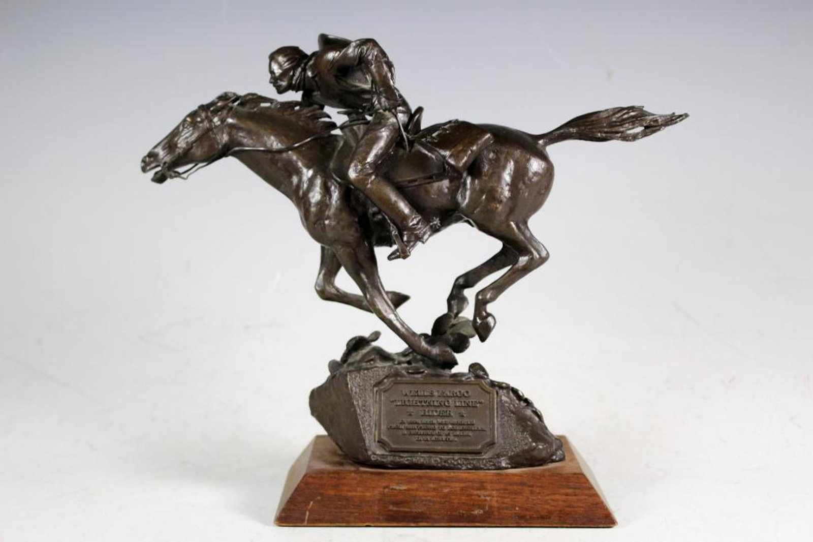 Wells Fargo "lightning Line" Rider Bronze Statue