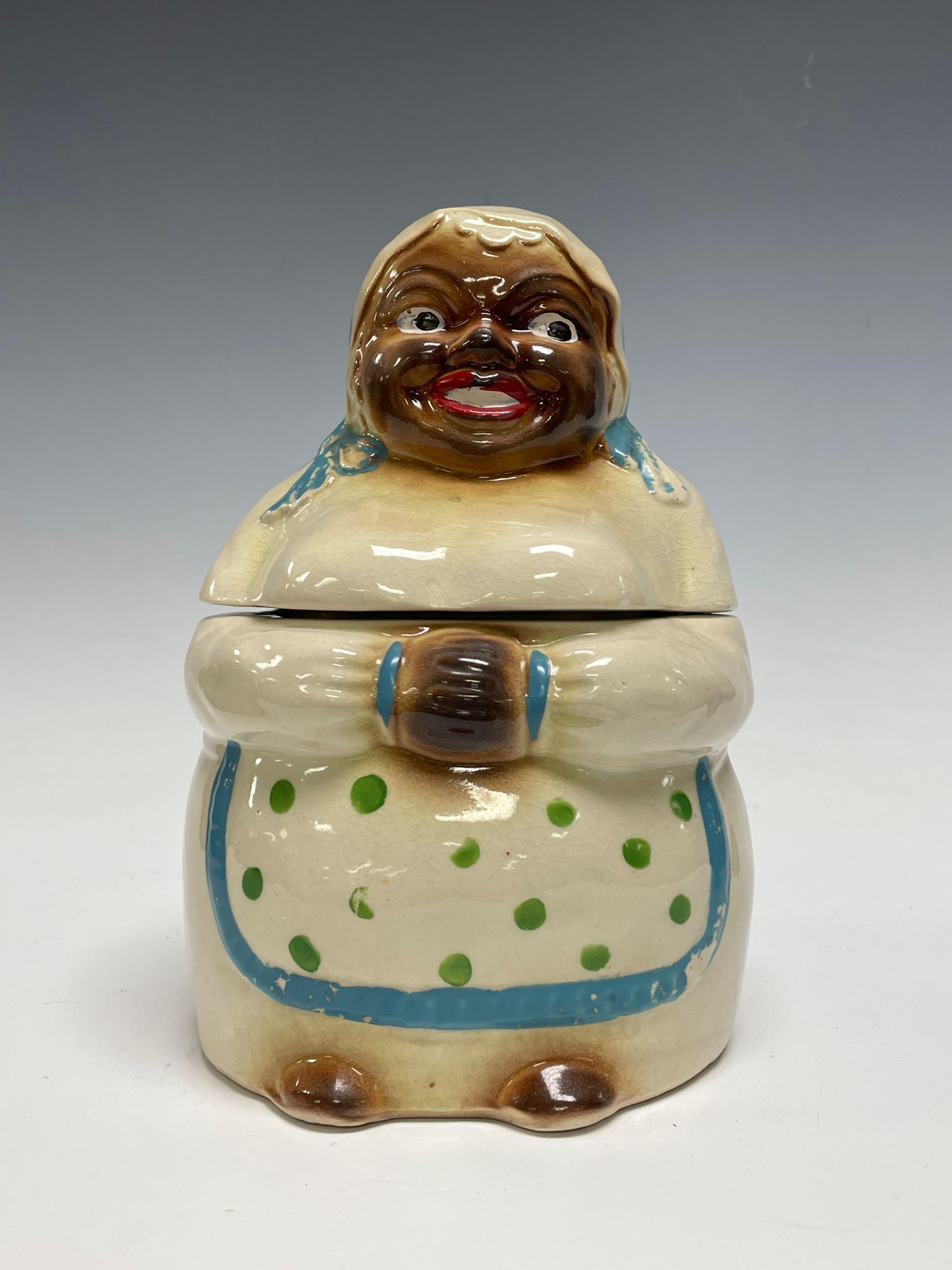 1940's National Silver Black Americana Mammy Cookie Jar