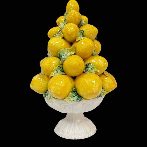 Vintage Italian Ceramic Lemon Sculpture