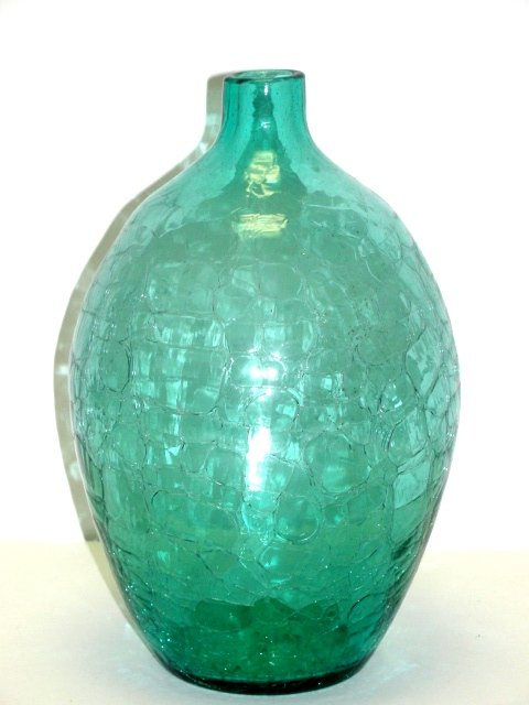 Early Blenko Crackle Glass Vase 12 1/2" Tall - Jun 22, 2013 | K&M ...