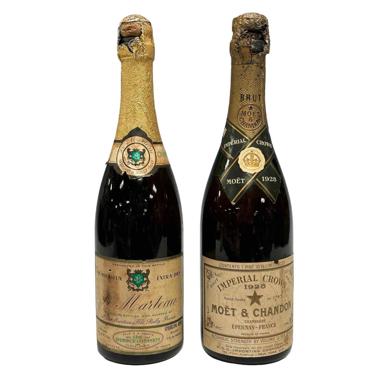 1928 Imperial Crown Moet & Chardon Le Marteau Champagne Collectors ...