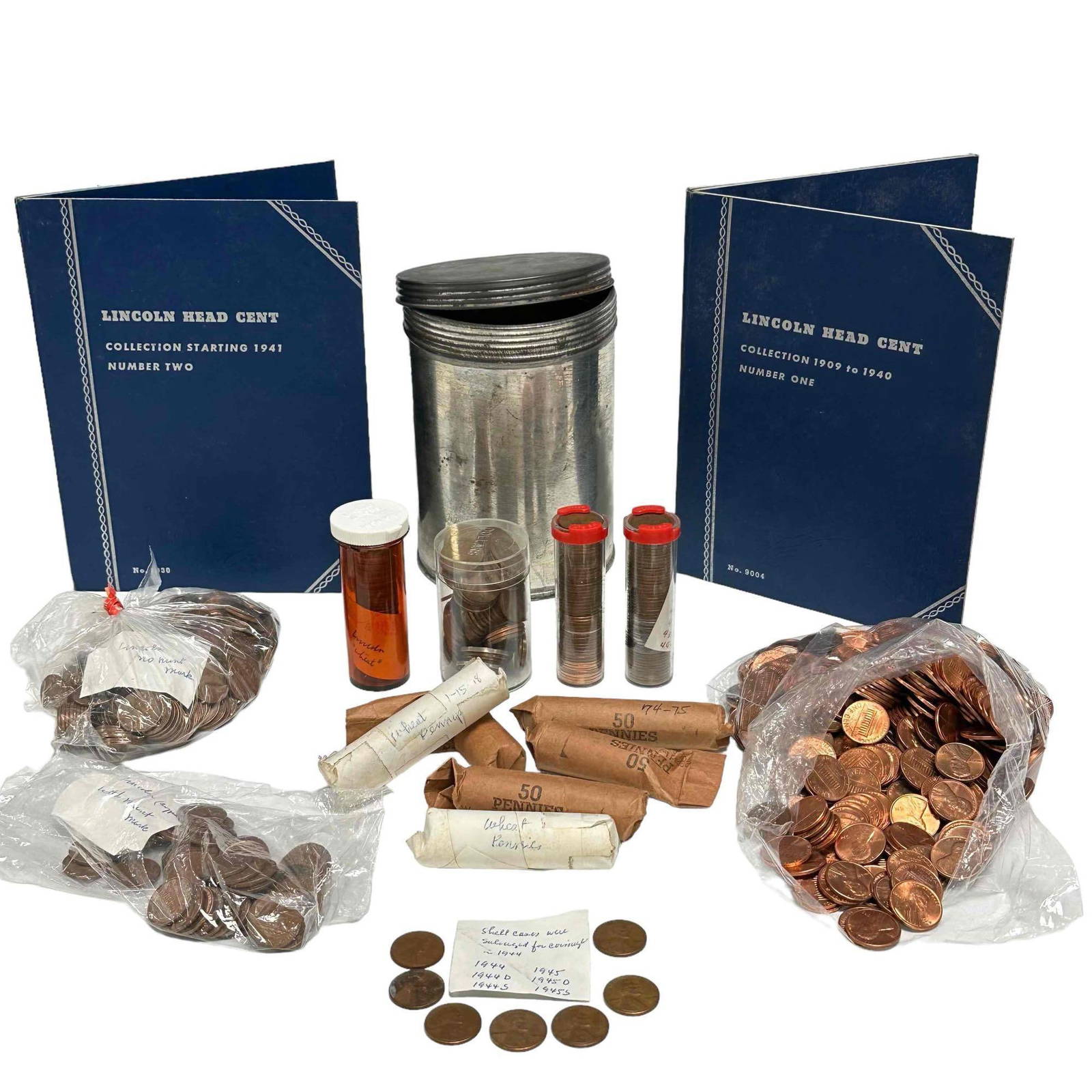 Large Collection Of United Sates Pennies - Steal, Wheat.. Auction