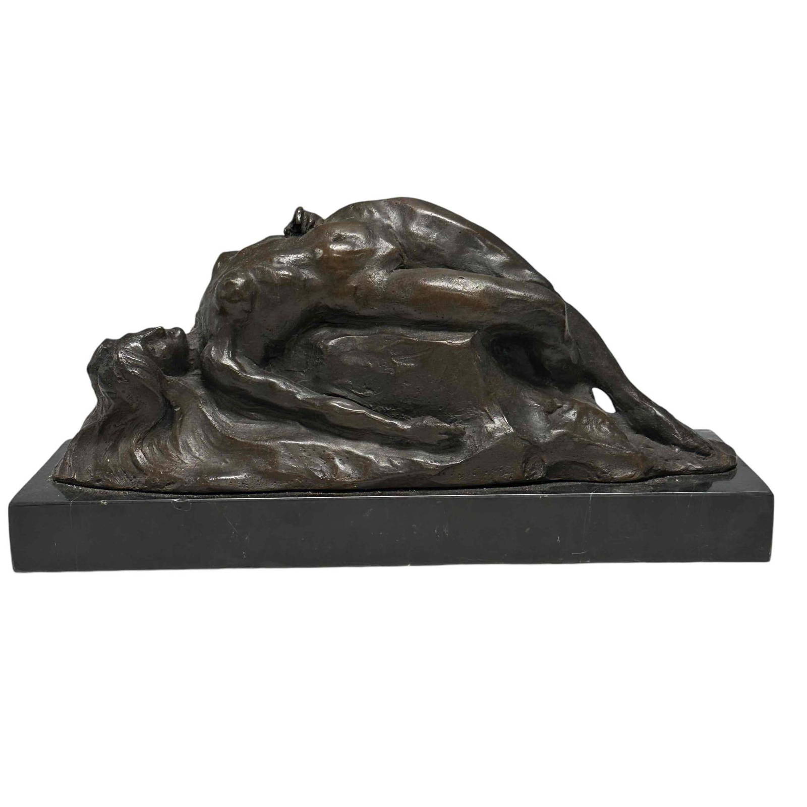 20th C. Bronze Art Nouveau Nude Risque Posing Female Auction