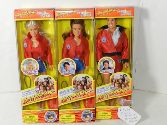 3- TOY ISLAND BAYWATCH ACTION FIGURES