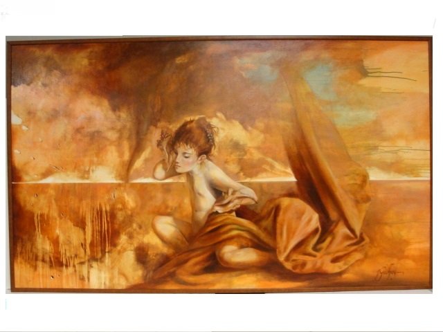 Yarek Godfrey Polish 1957 Oil On Canvas