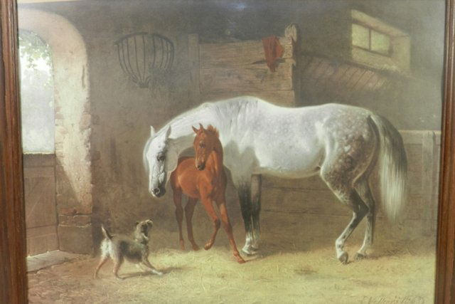 Emil Volkers Print "The Anxious Foal" : Lot 60
