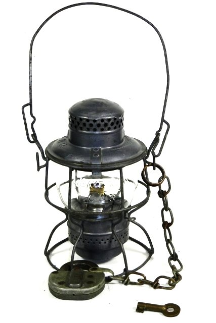CNR Hiram L. Piper Railroad Lantern w/ CNR Padlock