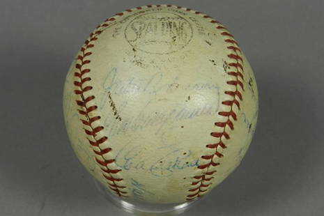 Rare~1950 Brooklyn Dodgers Multi Signed Baseball W/ 26 Signatures ...