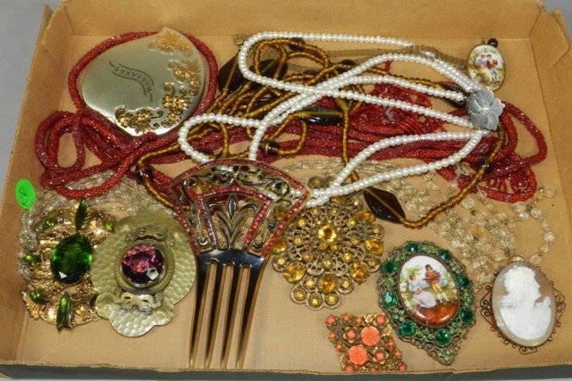 Vintage Victorian Flapper Jewelry Lot Hair Comb