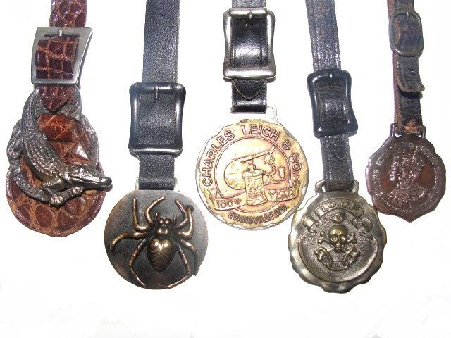 Collection Of 5 Neat Vintage Pocket Watch Fobs