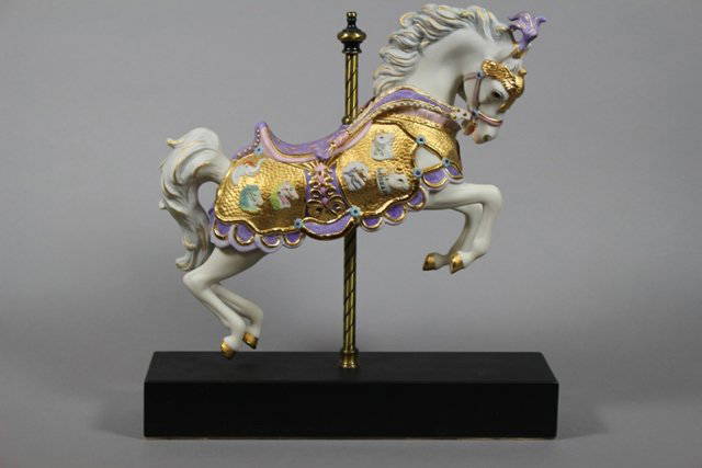 Cybis Golden Thunder Anniversary Carousel Horse