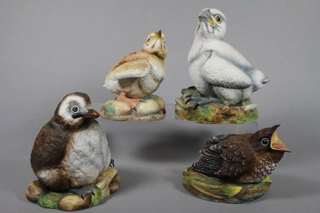 Four Boehm Porcelain Bird Figurine