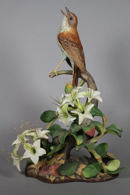Boehm Porcelain Wood Thrushes Figurine