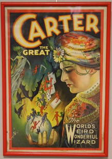 Rare Magic Poster For Carter The Great