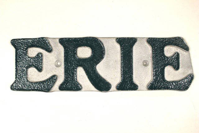 Vintage Painted Cast Aluminum Erie Sign - Dec 04, 2016 | Premier ...