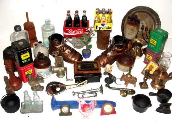 Collection Of 45 Pieces Childs Doll House Items