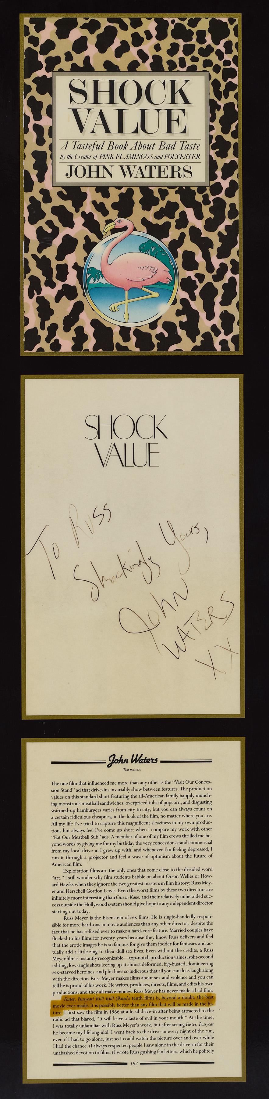 A Russ Meyer Display Of John Waters' Book, Shock Value,