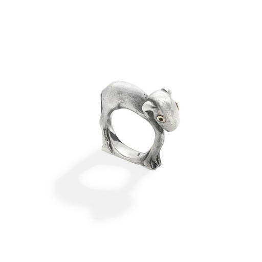 Mosheh Oved: Silver Lamb Ring